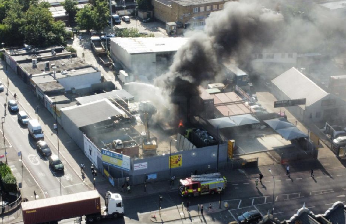 Fire at Bellingham Scrap Yard Linked to Lithium Battery Ignition - UK ...